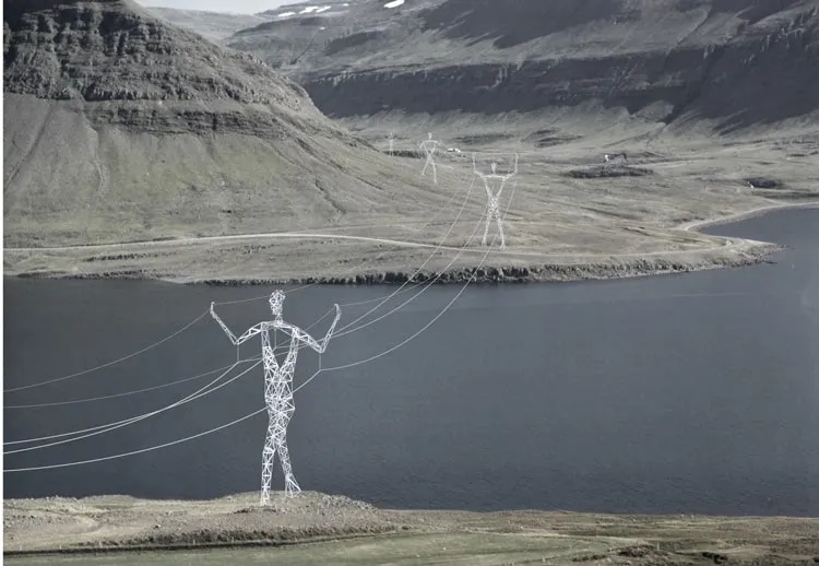 Human-Shaped Power Lines | Next Nature